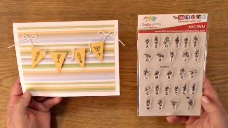 Baby Shower Card Using Sign Language Stamps - Clear Stamps and Crafting ...